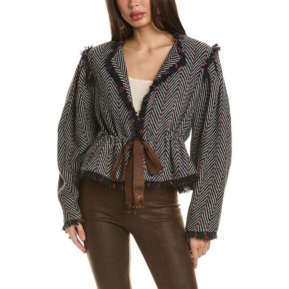 Ulla Johnson | Jackets & Coats | Ulla Johnson Ames Herringbone Tiefront ...